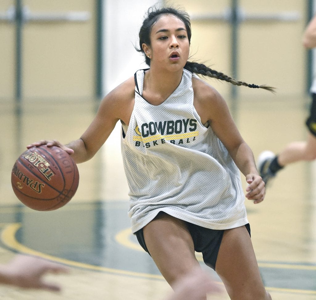 Canyon girls hoops applying the heat