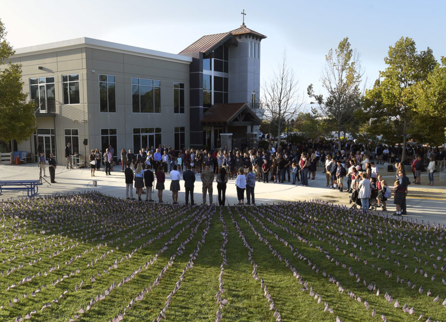 Trinity places flags to honor 9/11 victims