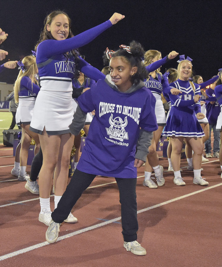 Special Olympics, Time to Cheer athletes perform with Valencia cheerleaders
