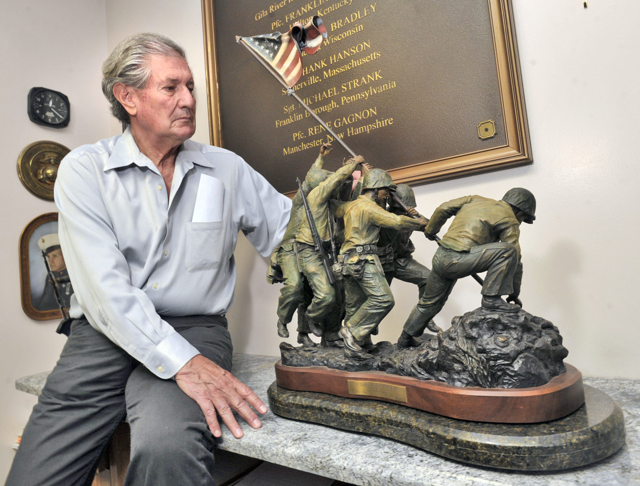 Trump thanks local businessman for commissioning Iwo Jima statue