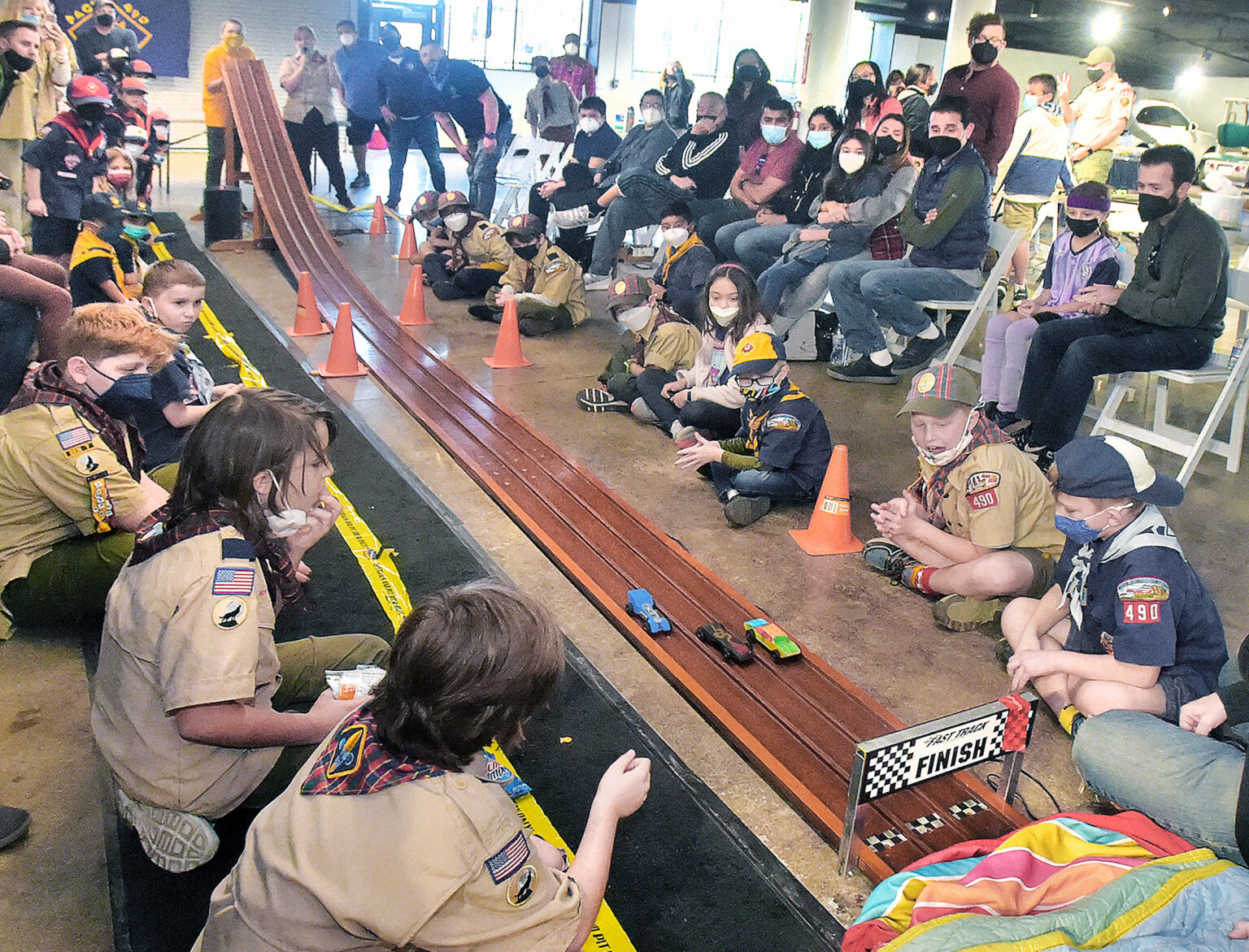 Cub Scouts hold Pinewood Derby at Porsche museum