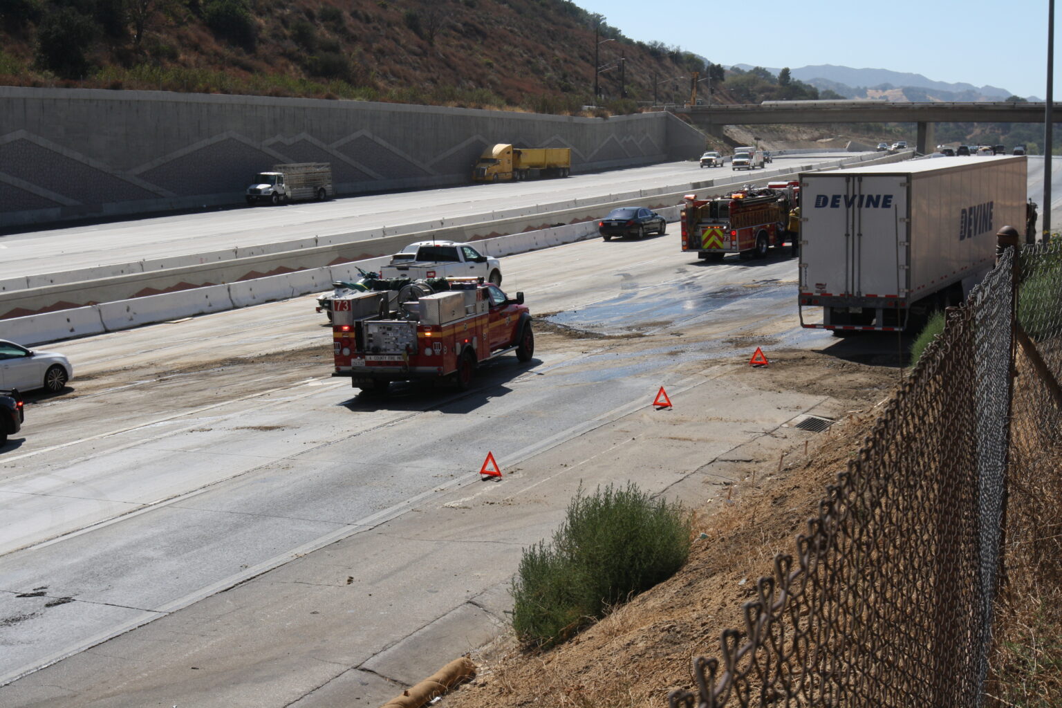 Interstate 5 northbound lanes reopen after big rig fire