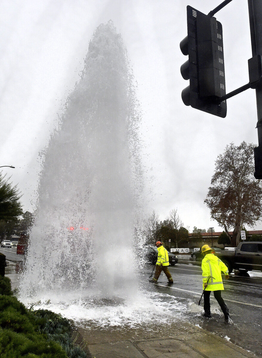 Vehicle collides into fire hydrant