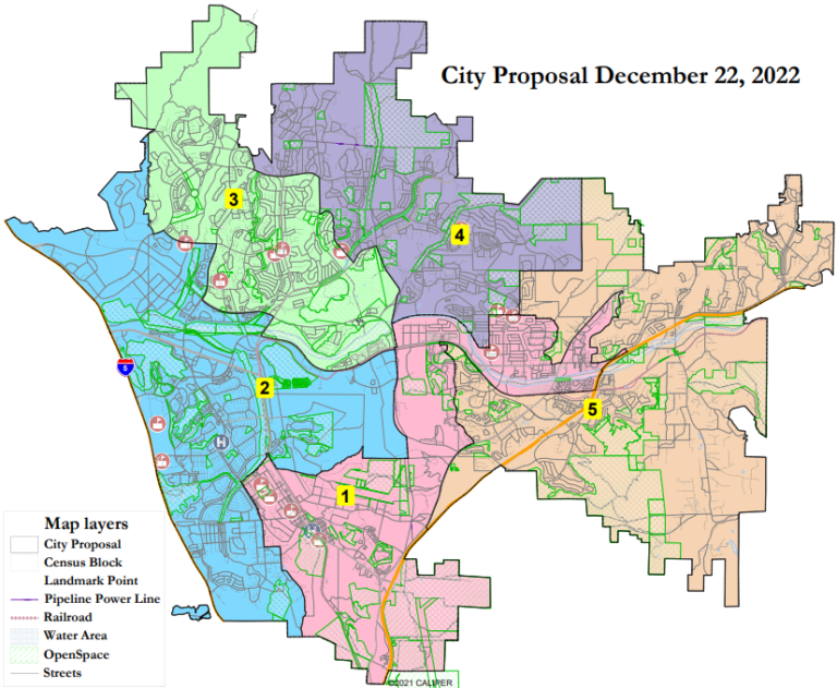 City hosts first public hearing for proposed map of council districts