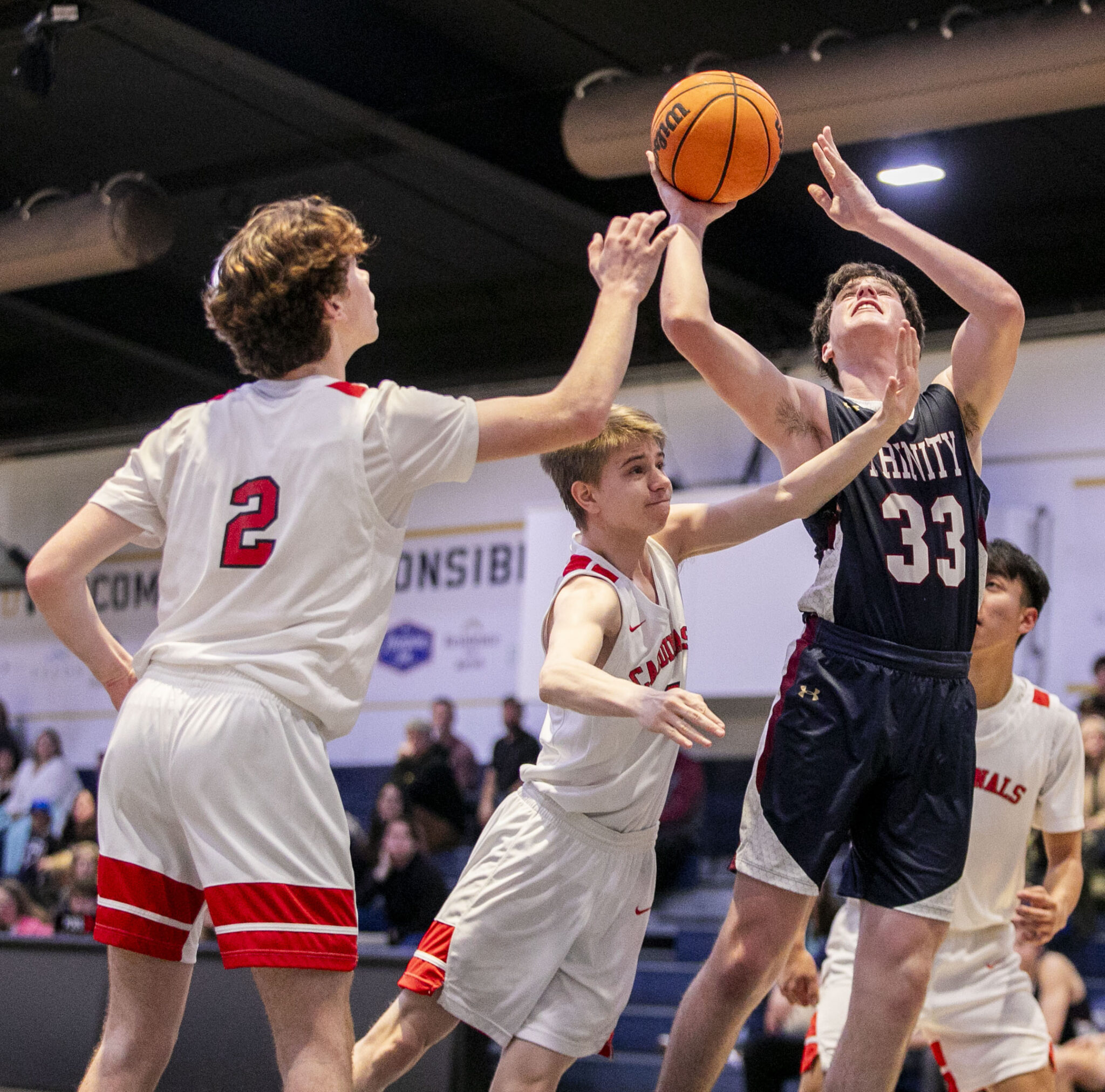 Trinity basketball sweeps SCCS