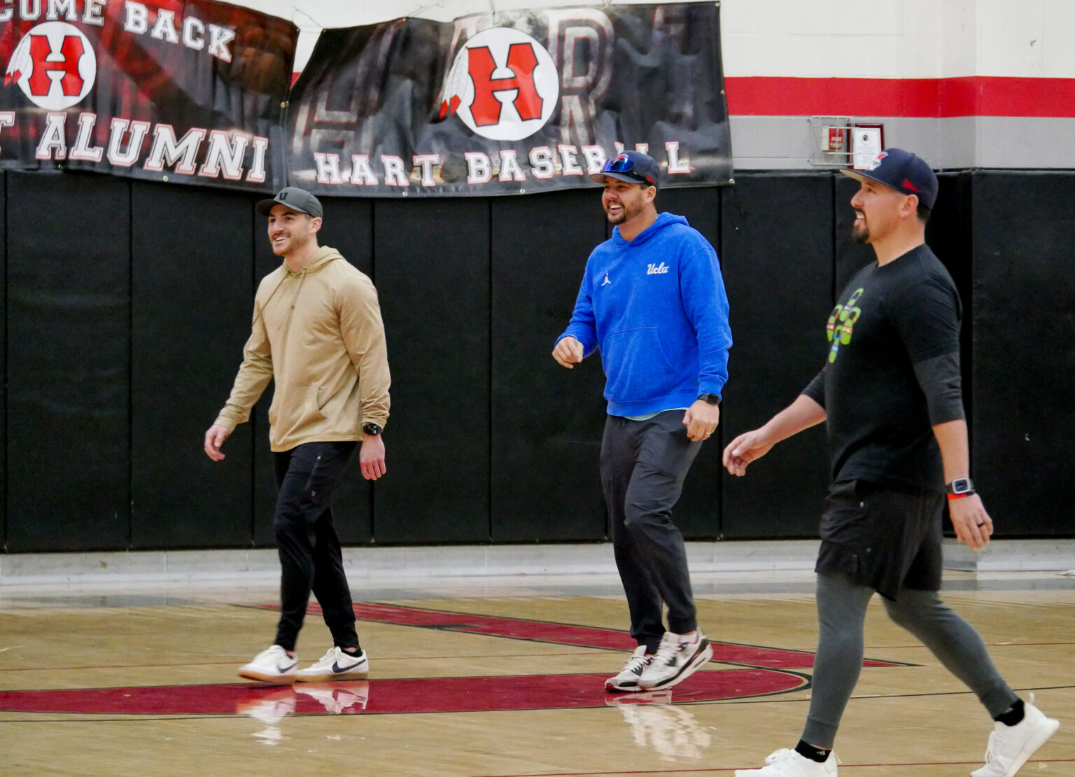 Hart alumni baseball game downsized, moved inside due to weather
