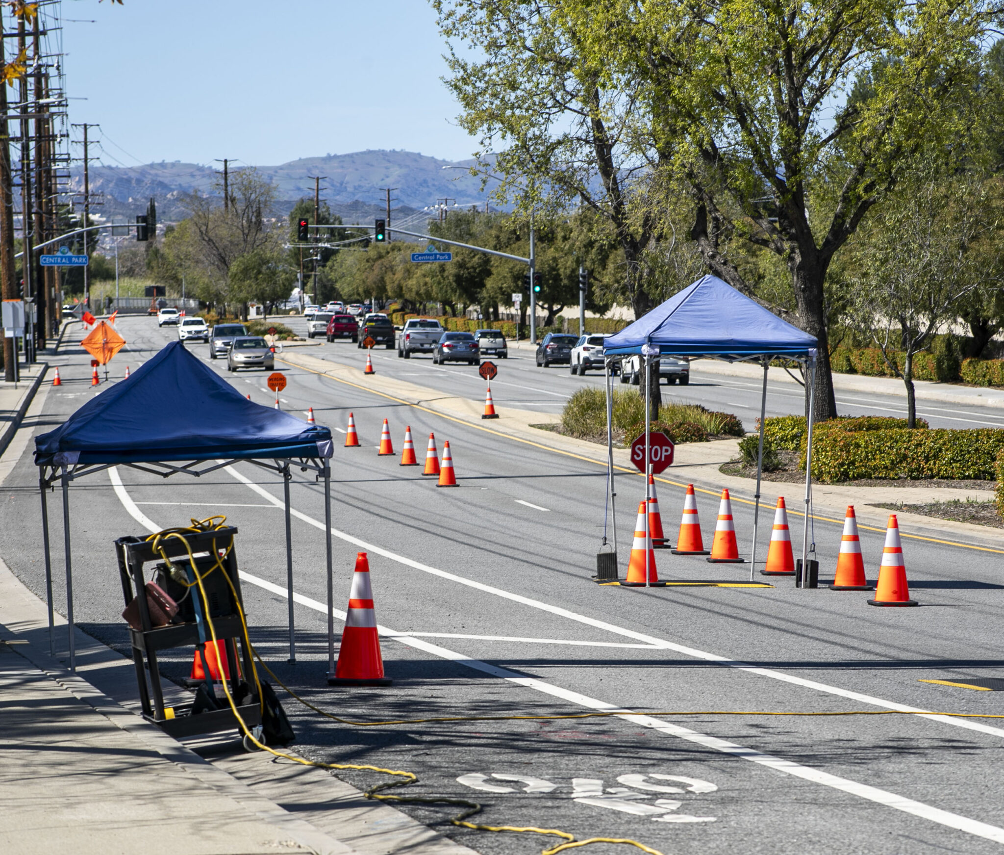 Roadside emission survey mistaken for immigration checkpoint