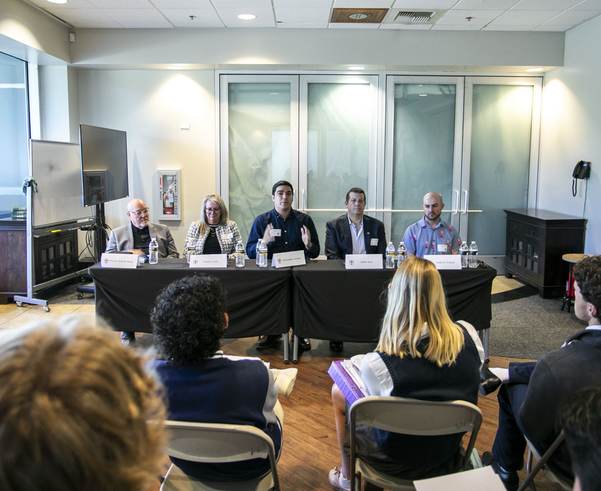 Trinity government seniors talk to local political reps