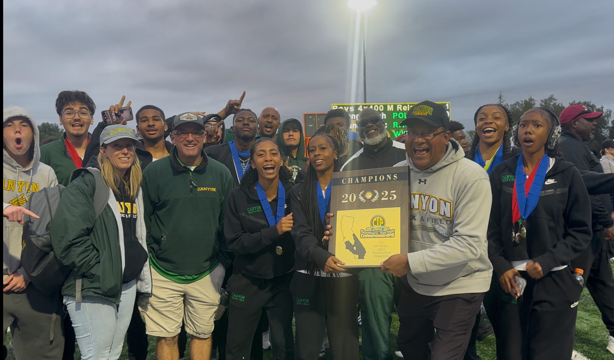 Canyon girls’ track takes CIF championship